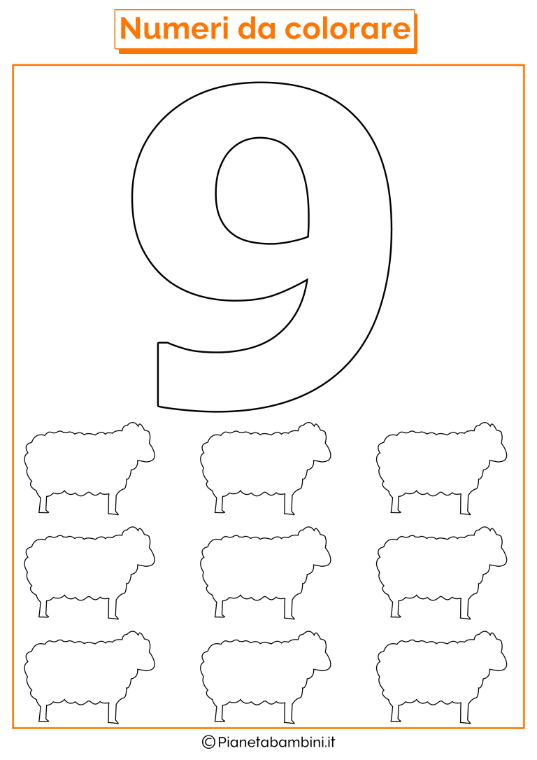 Numeri Da Stampare Colorare E Ritagliare Per Bambini Pianetabambini It