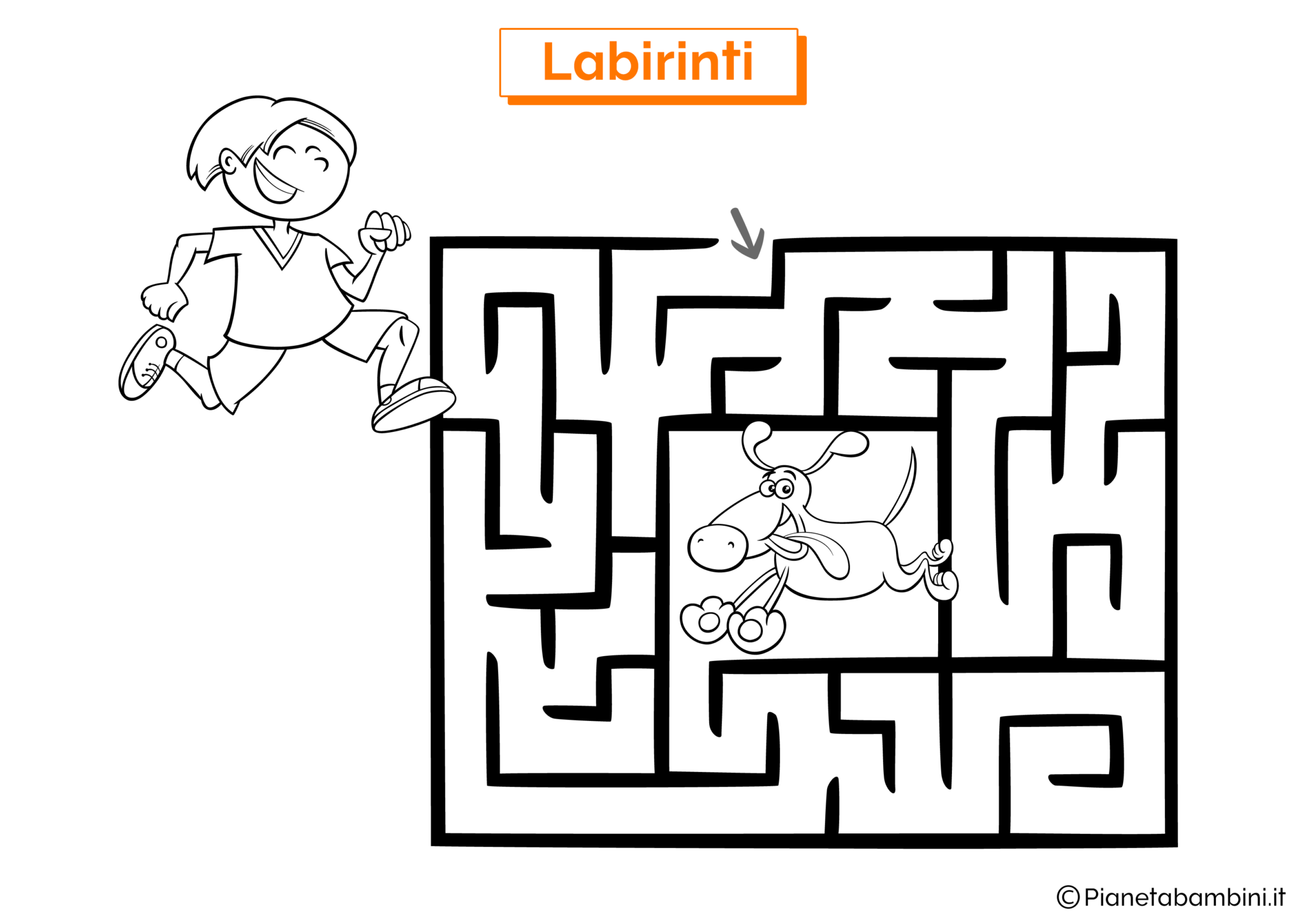 Labirinti con gli Animali da Stampare per Bambini | PianetaBambini.it
