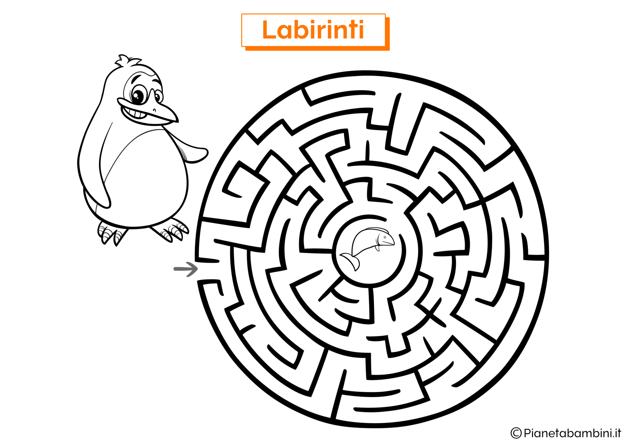 Labirinti con gli Animali da Stampare per Bambini | PianetaBambini.it