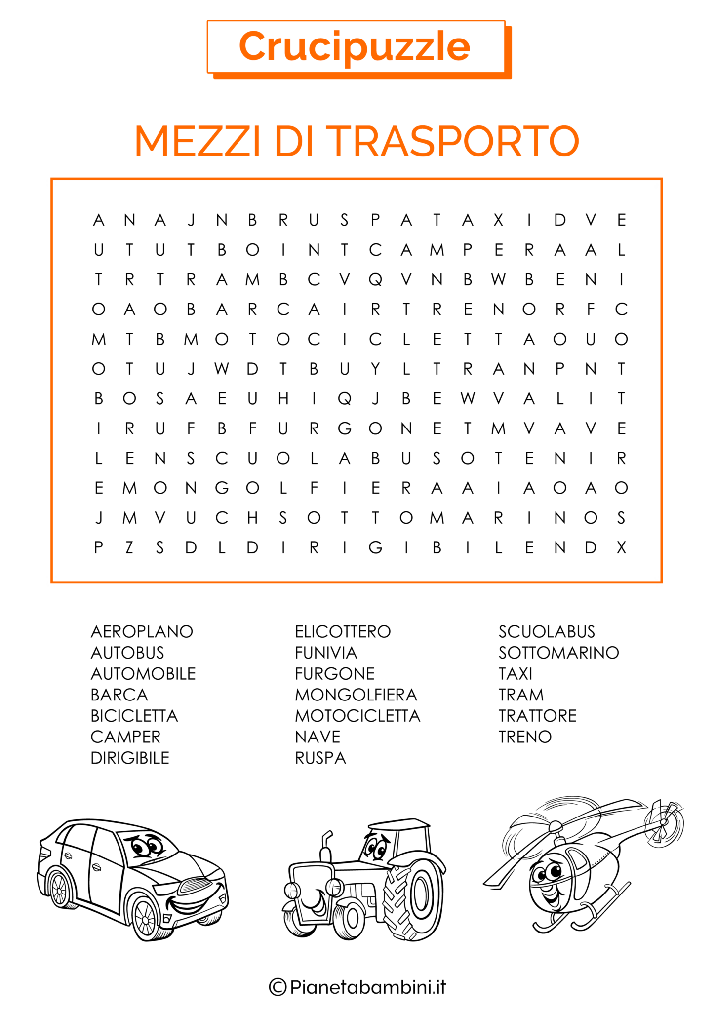 30 Crucipuzzle Difficili da Stampare per Bambini | PianetaBambini.it