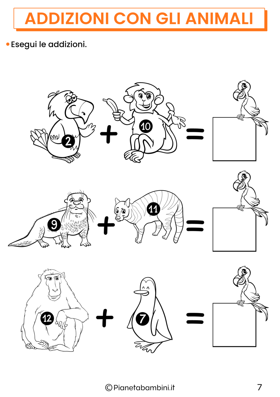 Giochi Con Le Addizioni Per La Classe Prima Da Stampare Pianetabambini It