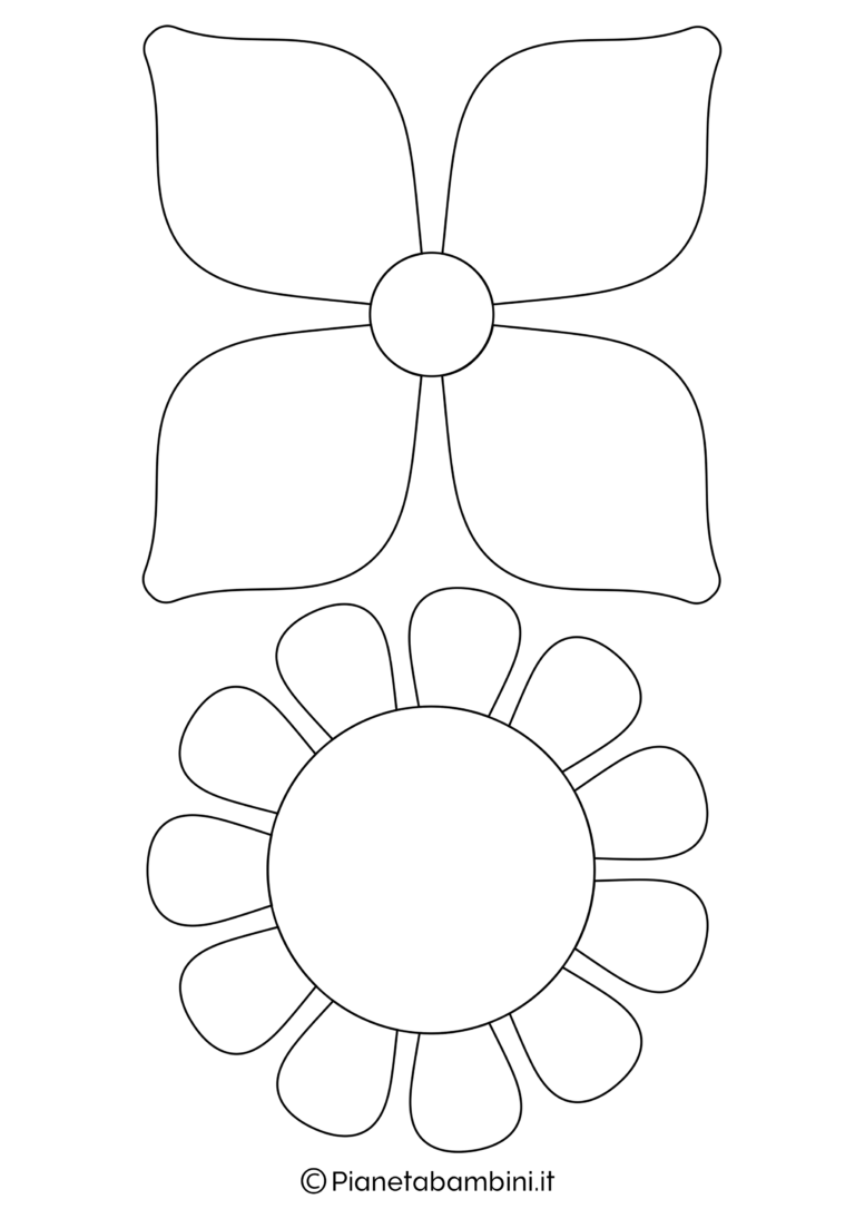 81 Sagome di Fiori da Stampare e Ritagliare | PianetaBambini.it