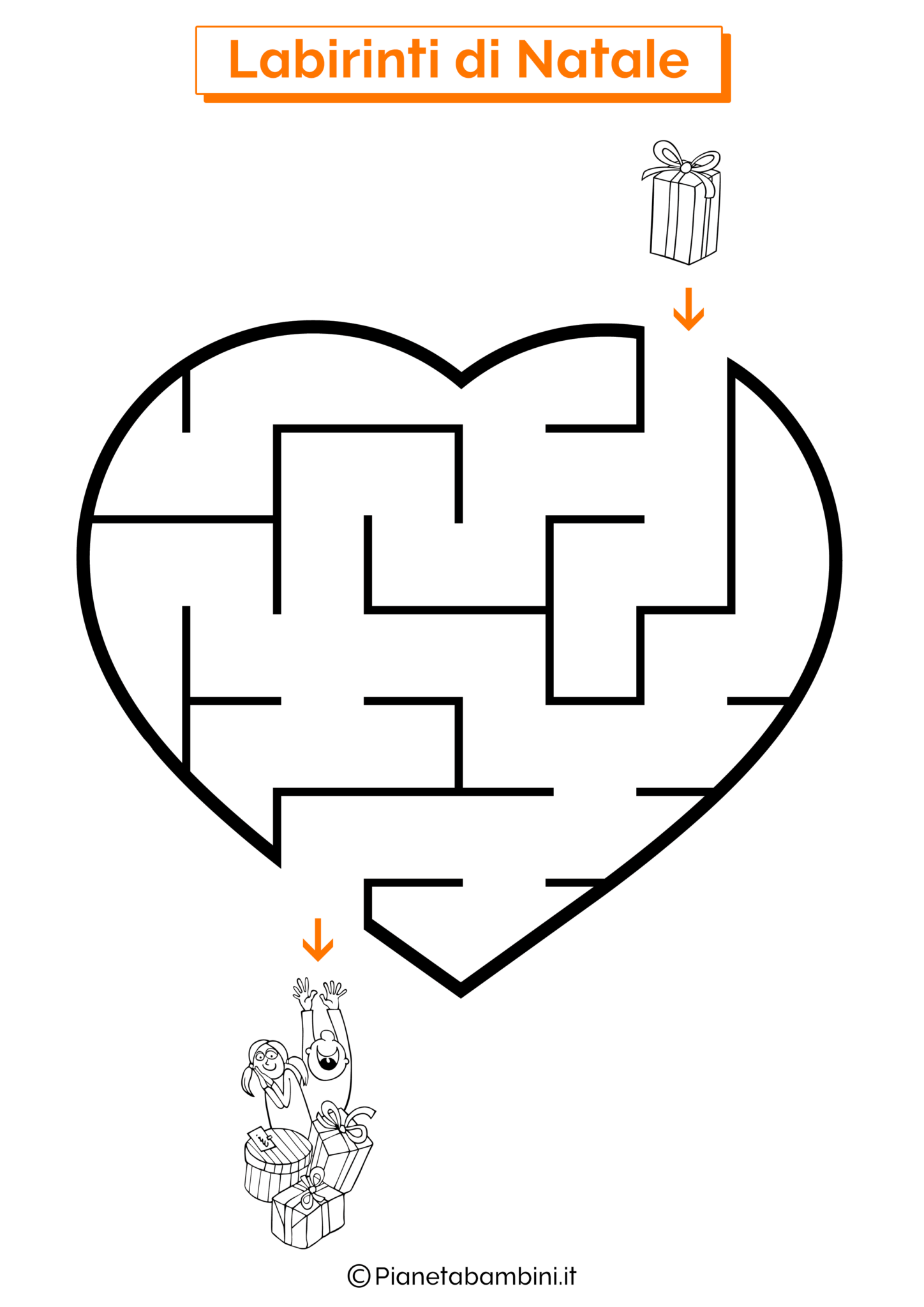 Labirinti di Natale da Stampare per Bambini | PianetaBambini.it