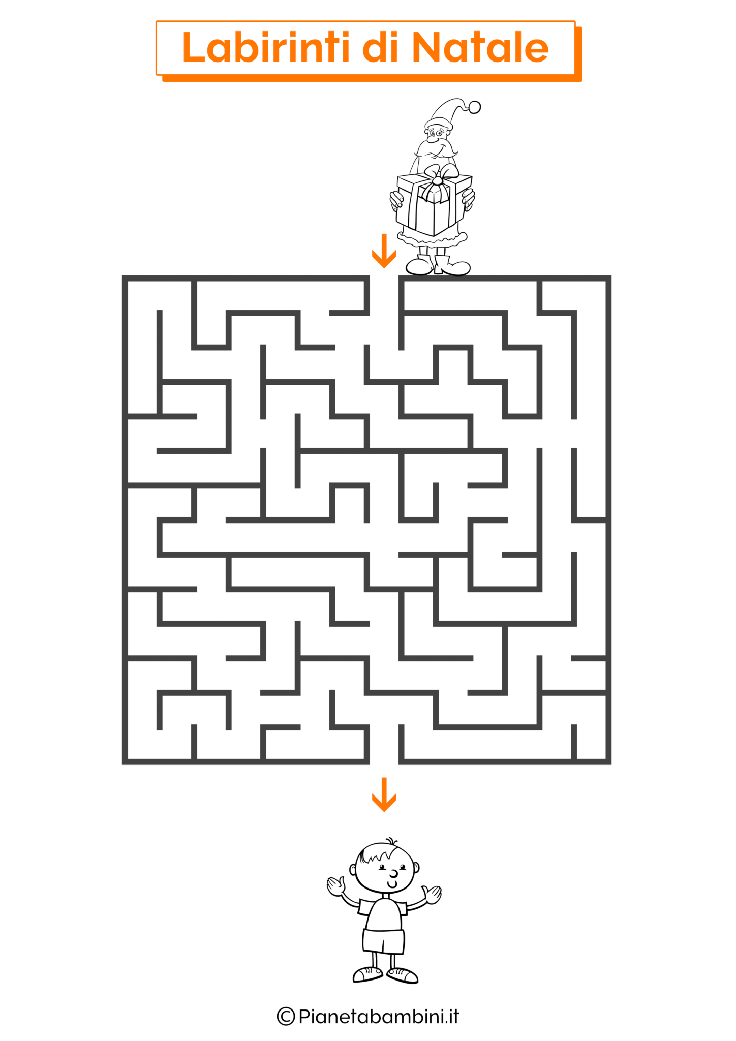 Labirinti di Natale da Stampare per Bambini | PianetaBambini.it