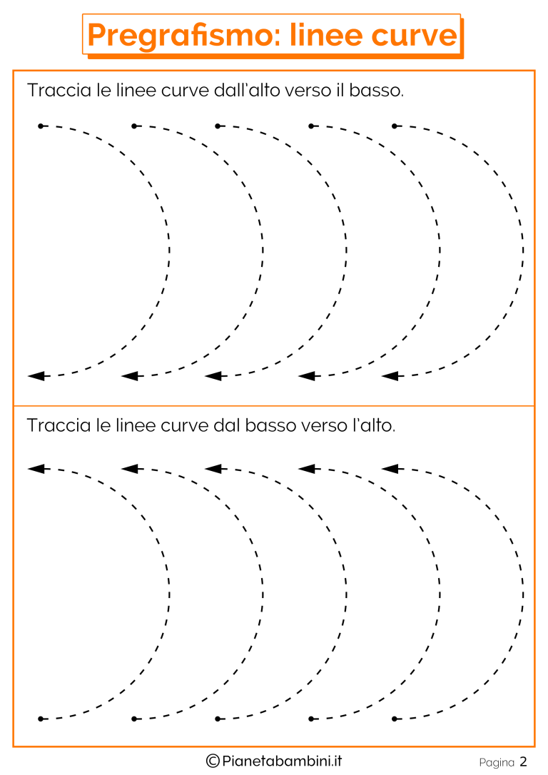 Schede di Pregrafismo di Percorsi con Linee Rette e Curve ...