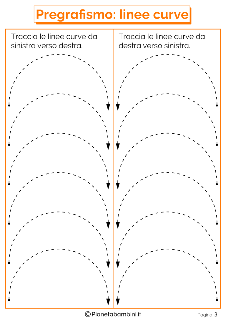 Schede di Pregrafismo di Percorsi con Linee Rette e Curve ...
