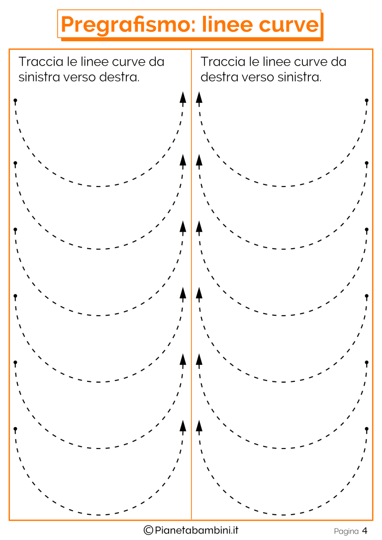 Schede di Pregrafismo di Percorsi con Linee Rette e Curve ...
