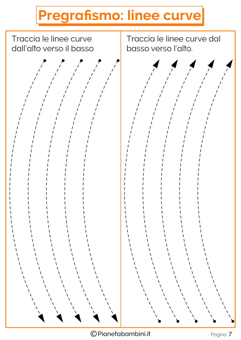 Schede di Pregrafismo di Percorsi con Linee Rette e Curve ...