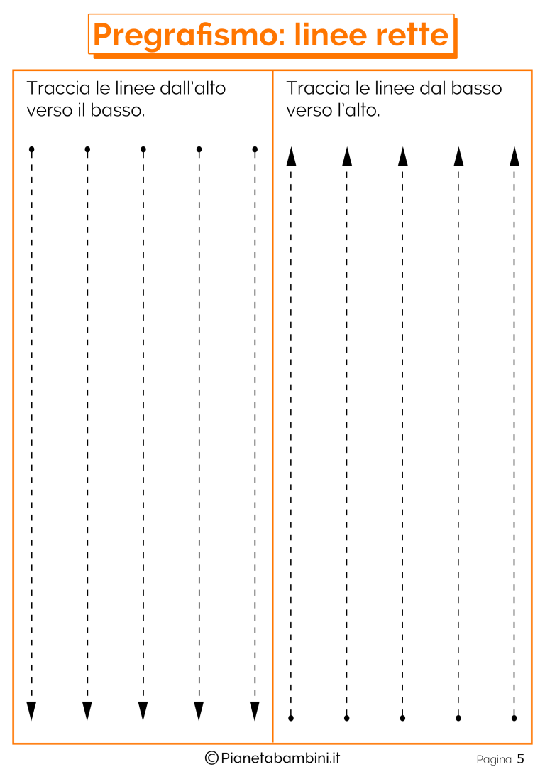 Schede di Pregrafismo di Percorsi con Linee Rette e Curve ...