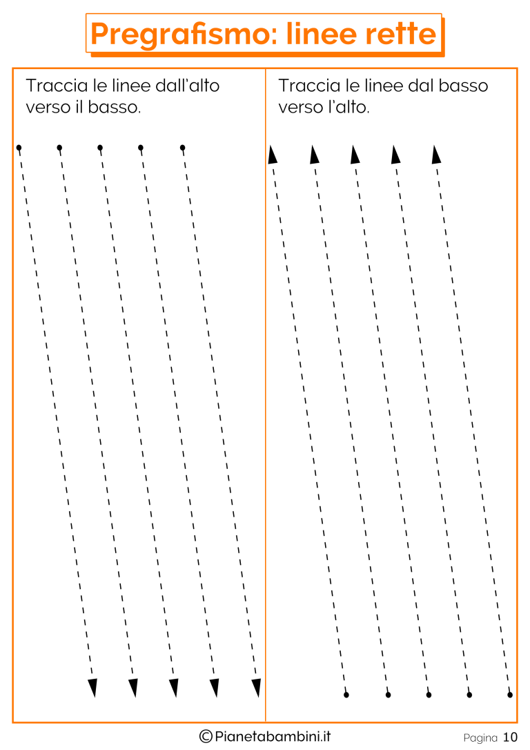 Schede di Pregrafismo di Percorsi con Linee Rette e Curve ...
