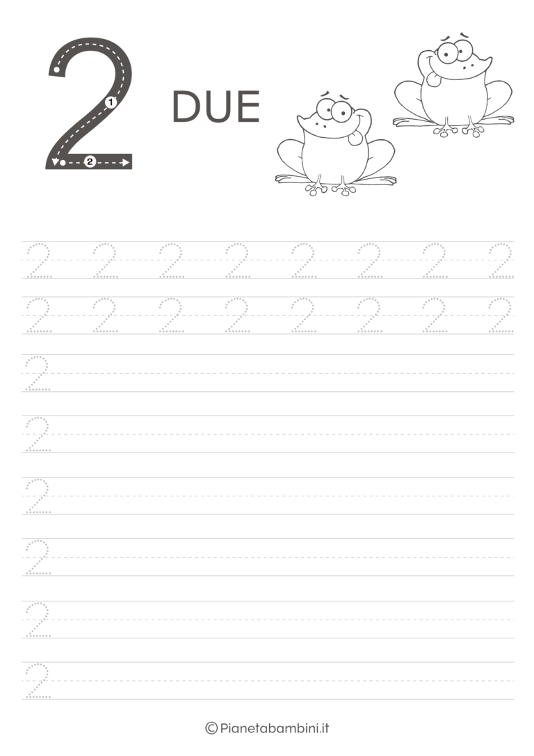 Schede di Pregrafismo dei Numeri da 0 a 9 da Stampare | PianetaBambini.it