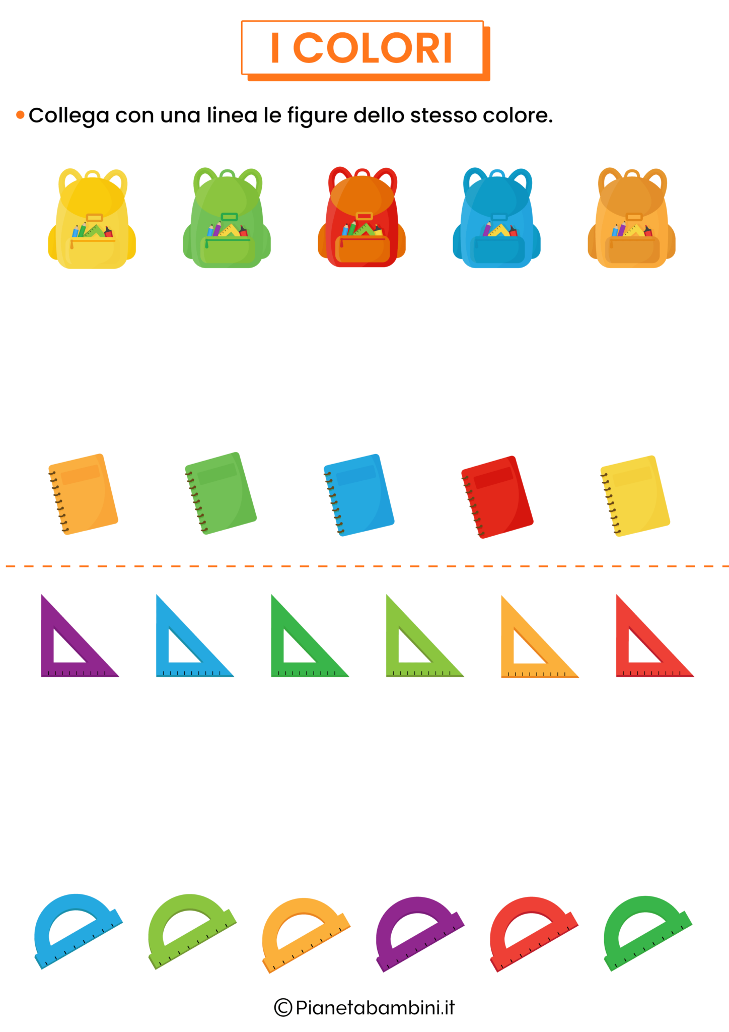 Schede per Insegnare i Colori ai Bambini da Stampare | PianetaBambini.it