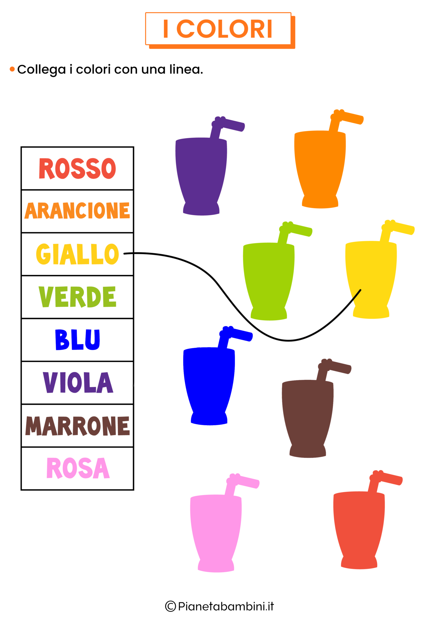 Schede per Insegnare i Colori ai Bambini da Stampare | PianetaBambini.it