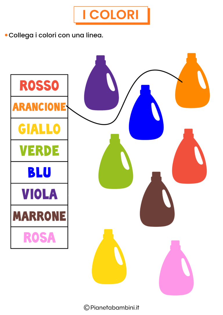 Schede per Insegnare i Colori ai Bambini da Stampare | PianetaBambini.it