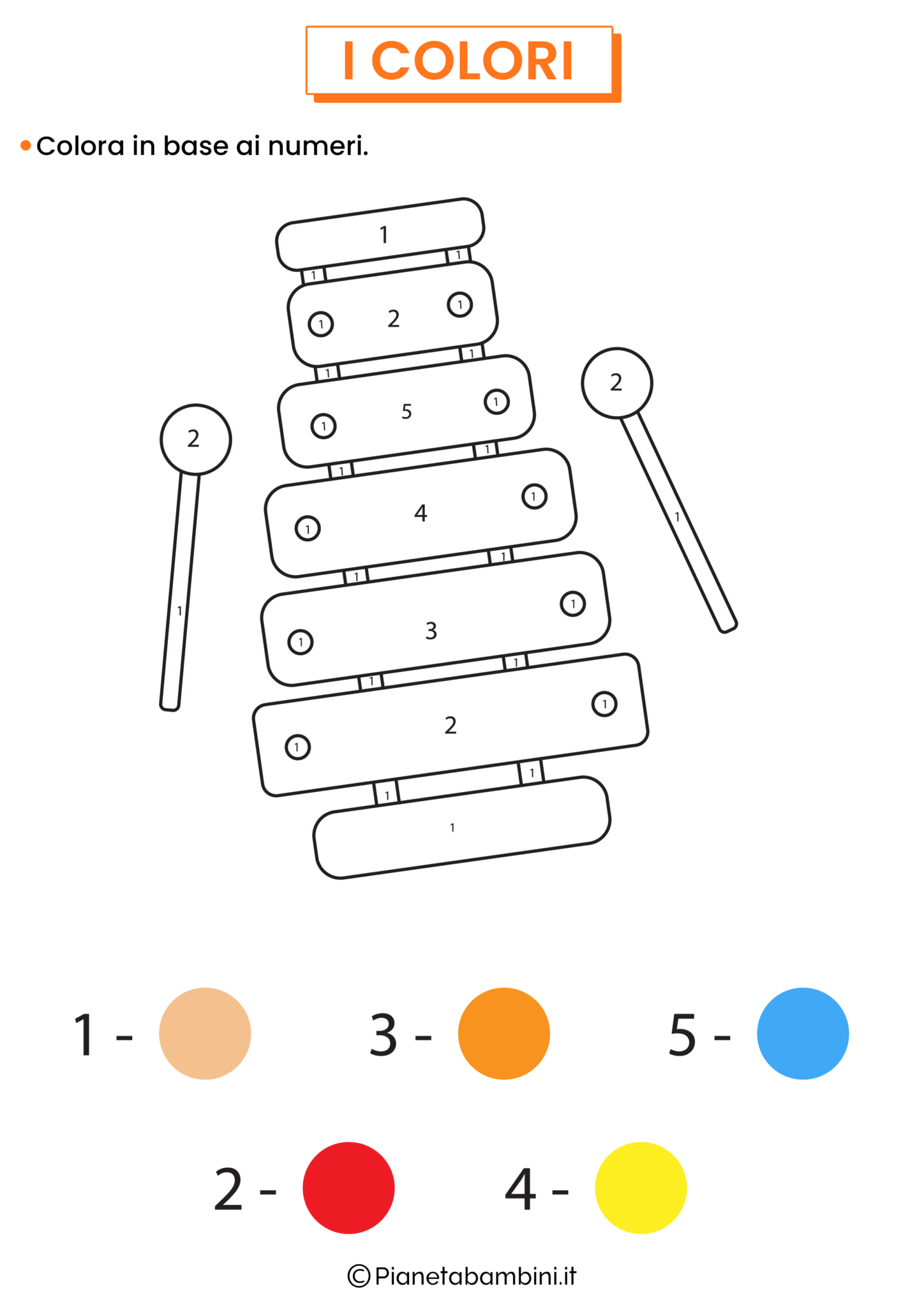 Schede per Insegnare i Colori ai Bambini da Stampare | PianetaBambini.it