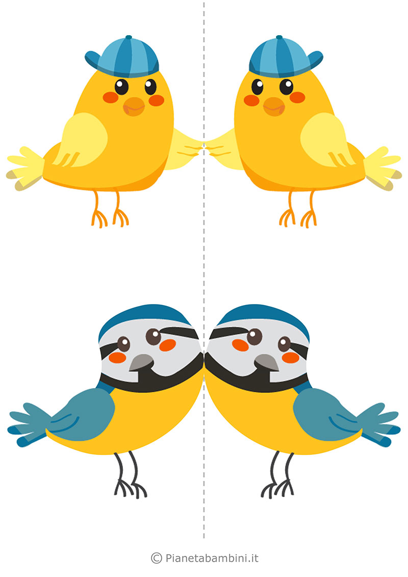 Uccelli Colorati da Stampare e Ritagliare per Decorazioni ...
