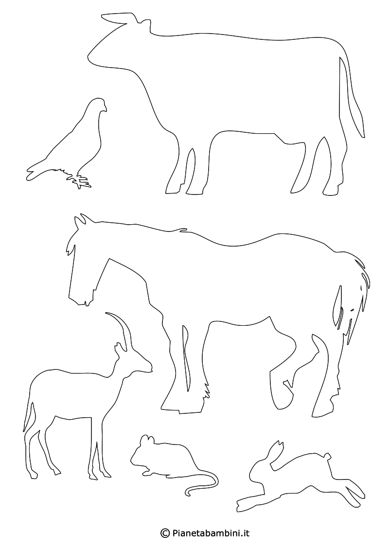 Sagome di Animali da Stampare e Ritagliare | PianetaBambini.it