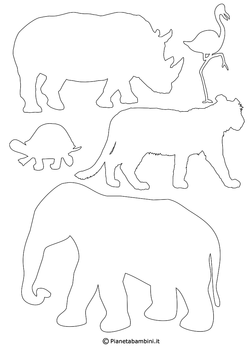 Sagome di Animali da Stampare e Ritagliare | PianetaBambini.it