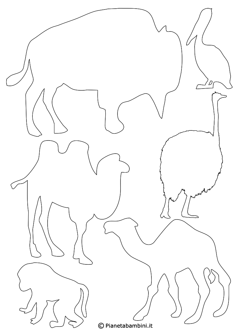 Sagome di Animali da Stampare e Ritagliare | PianetaBambini.it