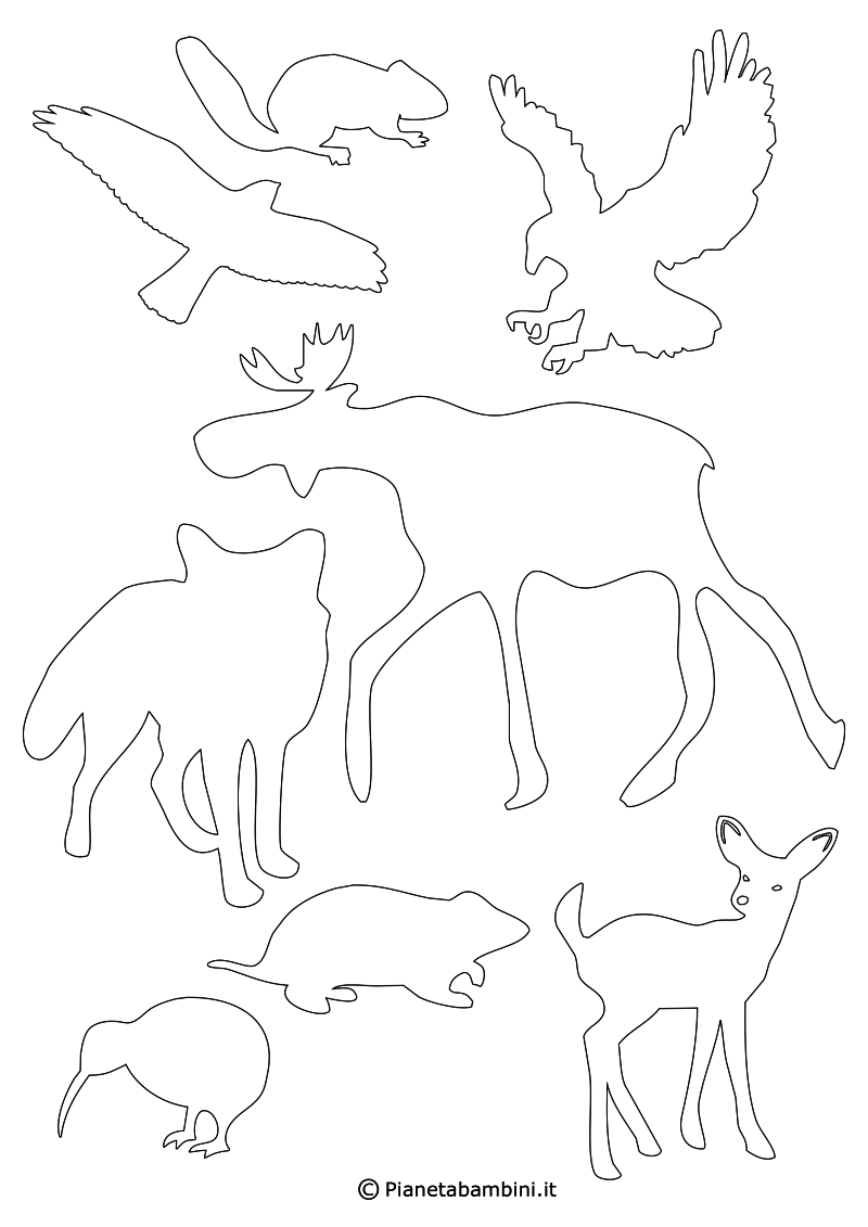 Sagome di Animali da Stampare e Ritagliare | PianetaBambini.it
