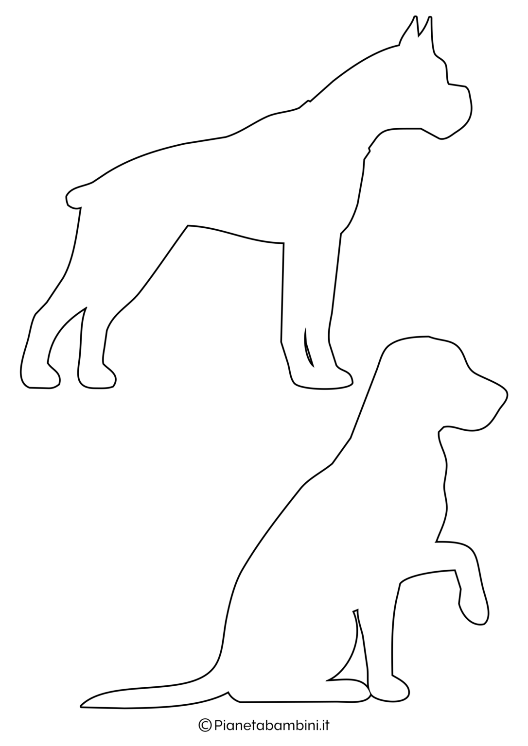 Sagome di Cani da Stampare e Ritagliare | PianetaBambini.it