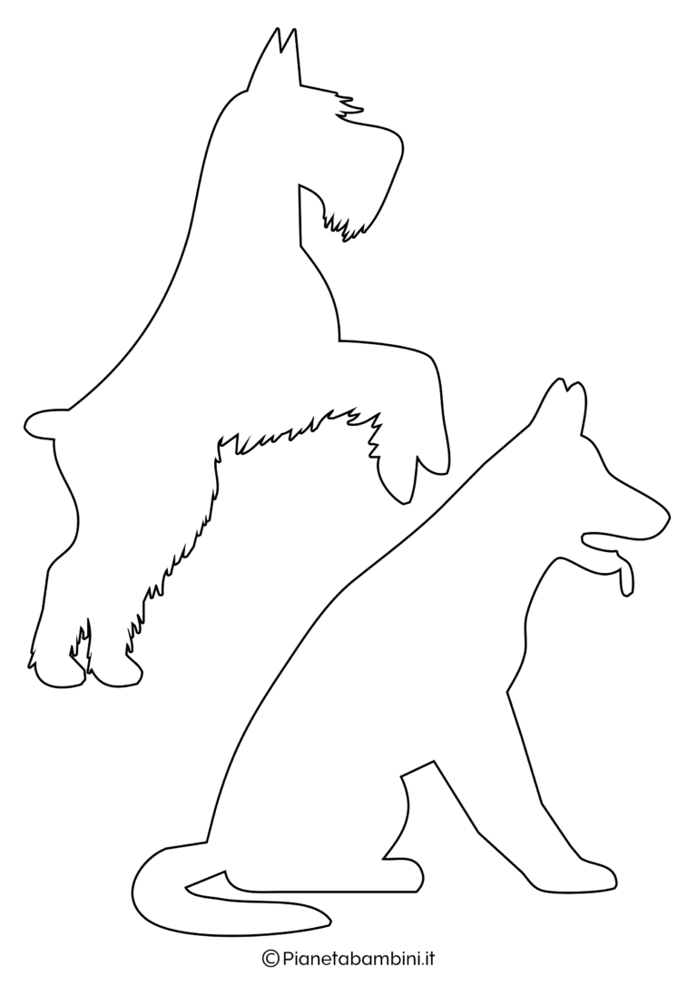 Sagome di Cani da Stampare e Ritagliare | PianetaBambini.it