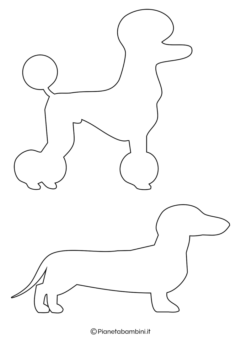 Sagome di Cani da Stampare e Ritagliare | PianetaBambini.it
