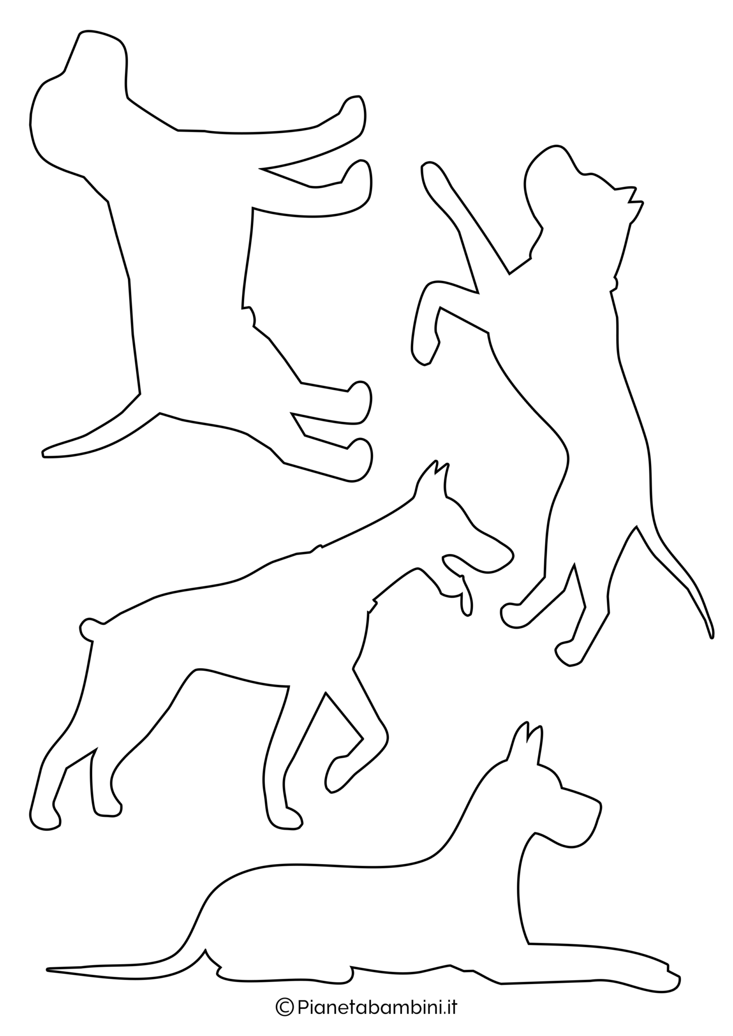 Sagome di Cani da Stampare e Ritagliare | PianetaBambini.it
