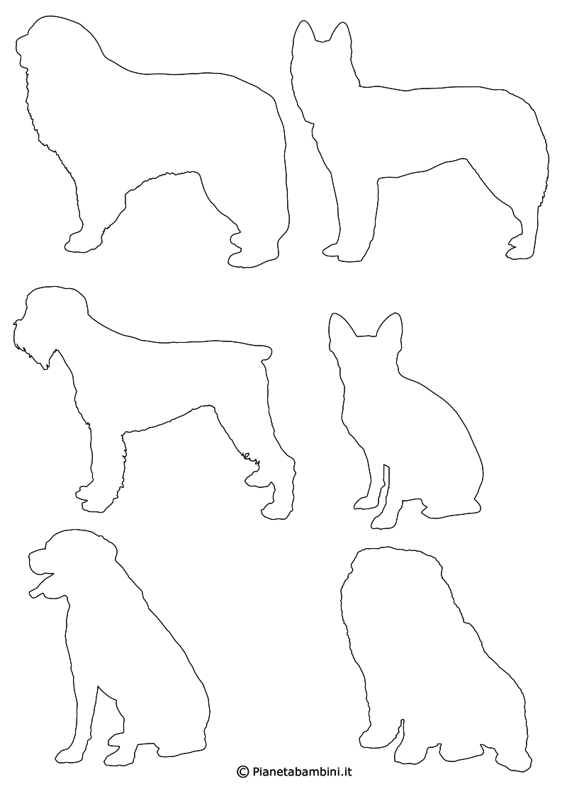 Sagome di Cani da Stampare e Ritagliare | PianetaBambini.it