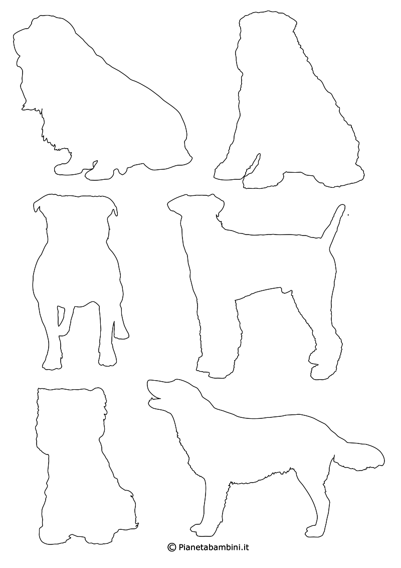 Sagome di Cani da Stampare e Ritagliare | PianetaBambini.it