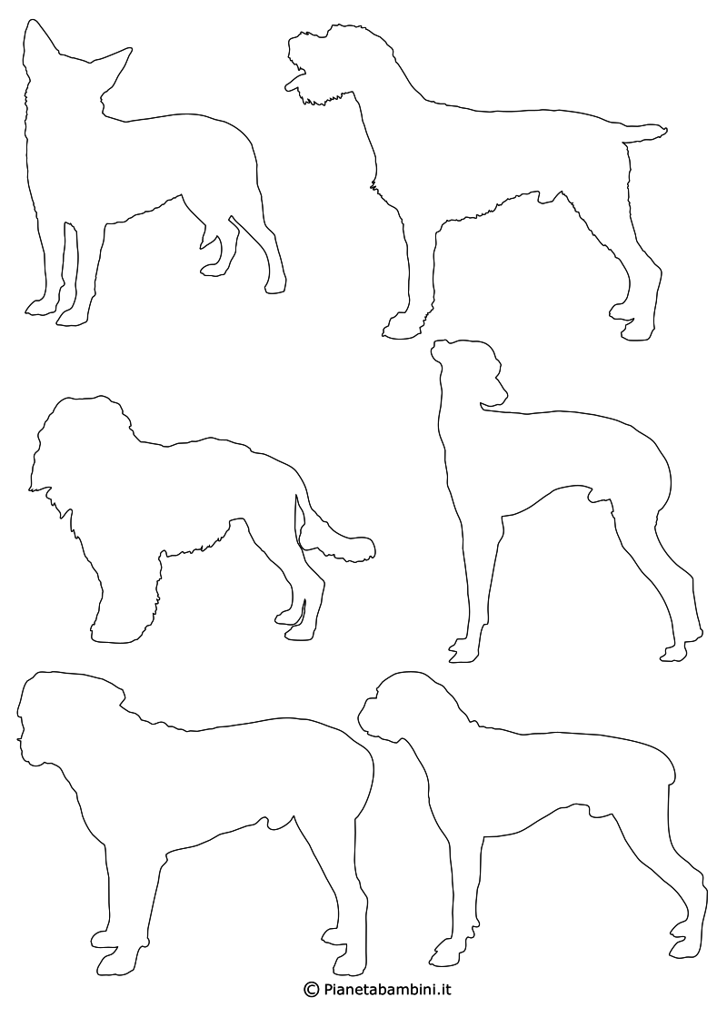 Sagome di Cani da Stampare e Ritagliare | PianetaBambini.it
