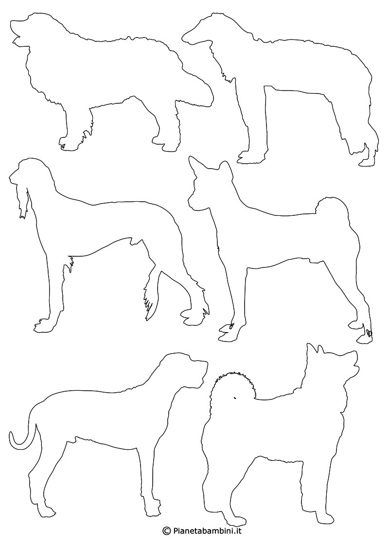 Sagome di Cani da Stampare e Ritagliare | PianetaBambini.it