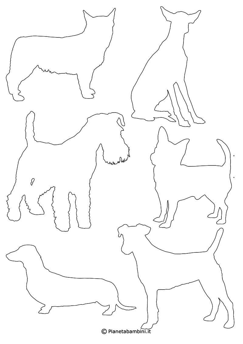 Sagome di Cani da Stampare e Ritagliare | PianetaBambini.it