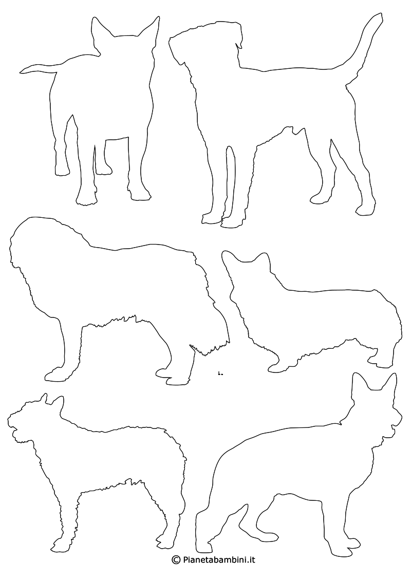 Sagome di Cani da Stampare e Ritagliare | PianetaBambini.it