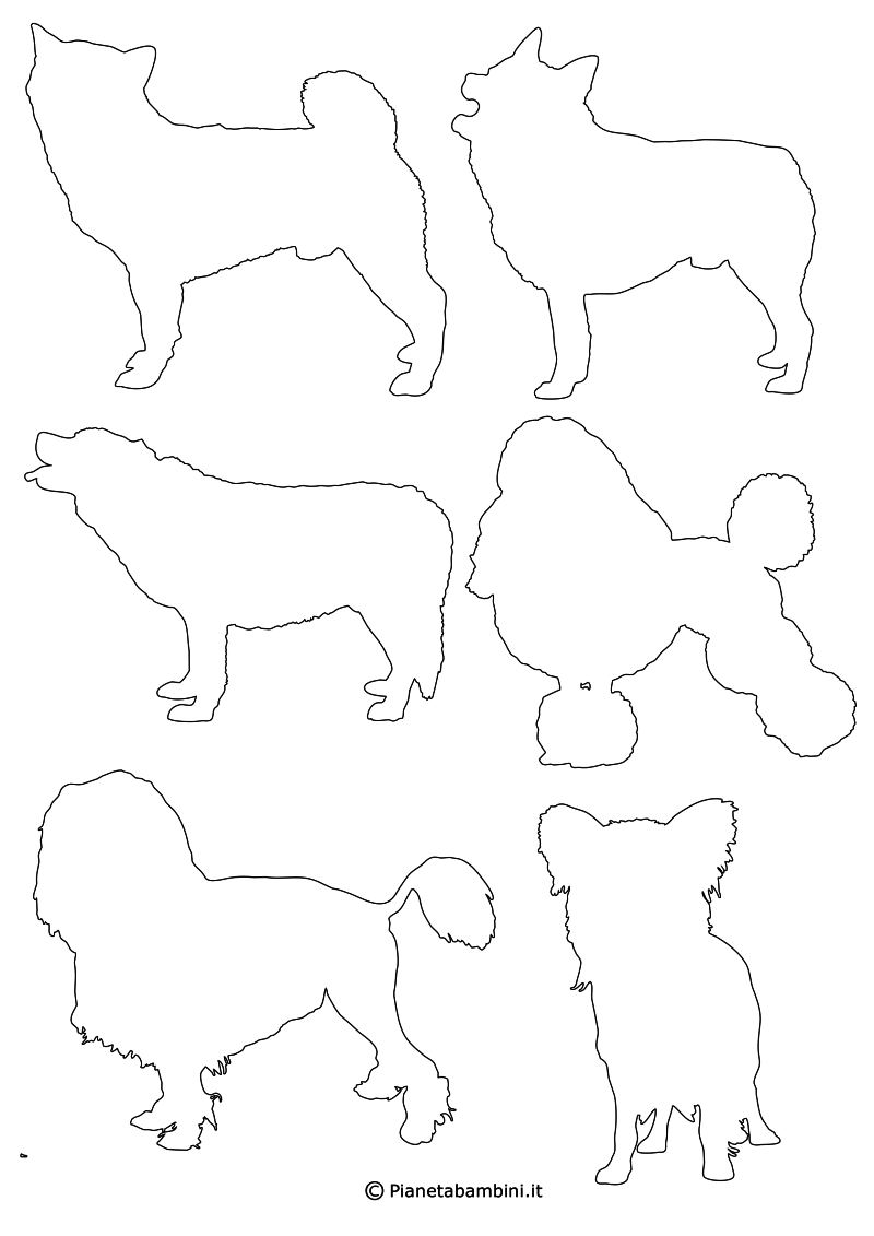 Sagome di Cani da Stampare e Ritagliare | PianetaBambini.it