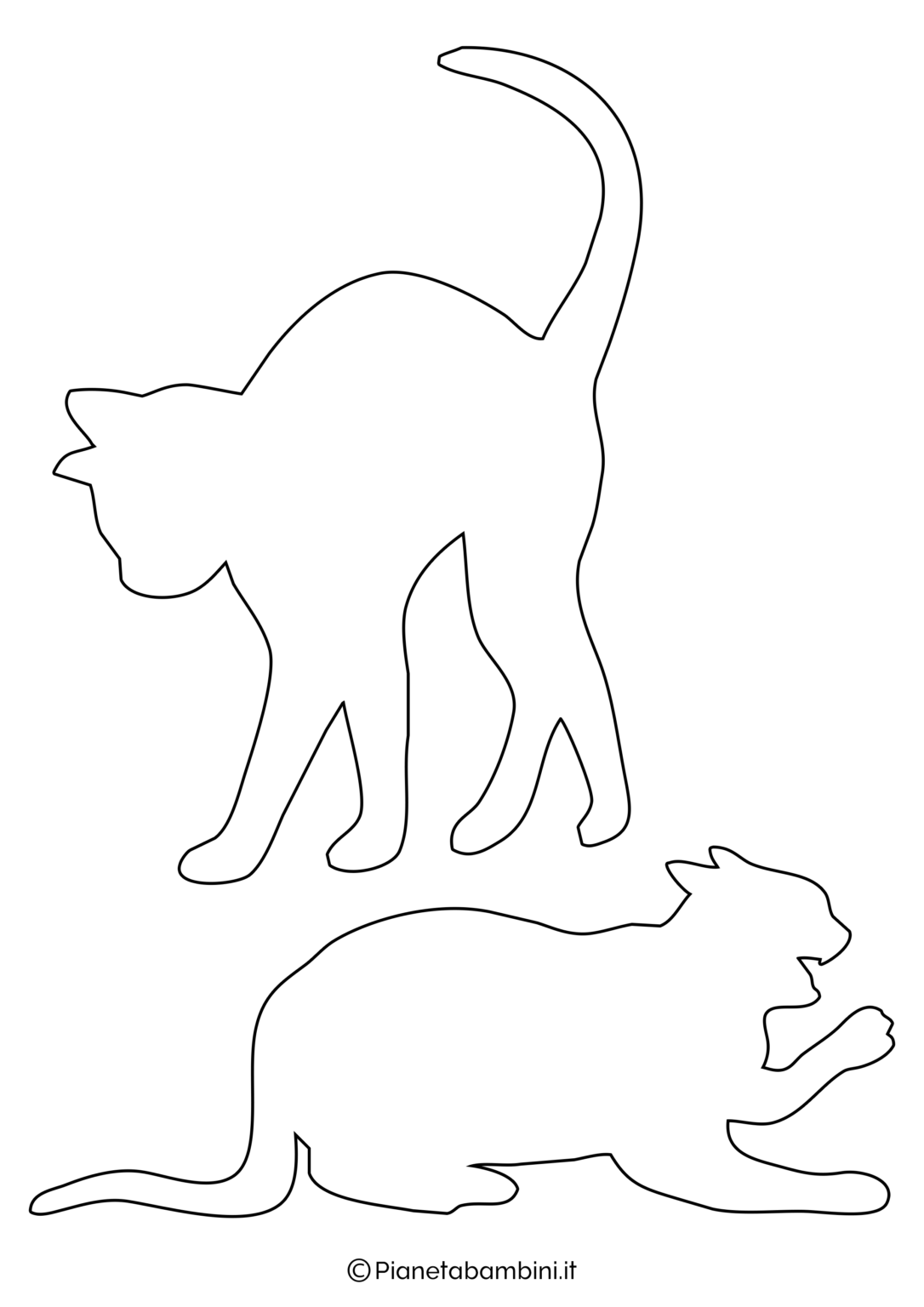 Sagome di Gatti da Stampare e Ritagliare | PianetaBambini.it