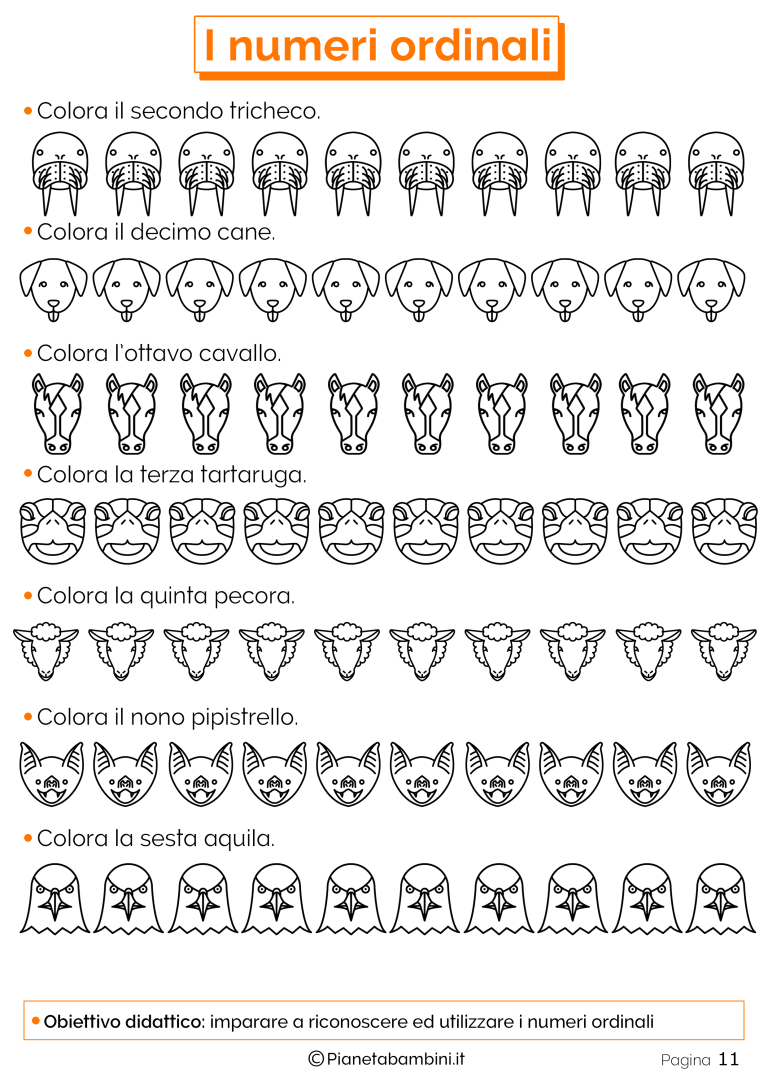 Schede Didattiche sui Numeri Ordinali per la Scuola Primaria ...
