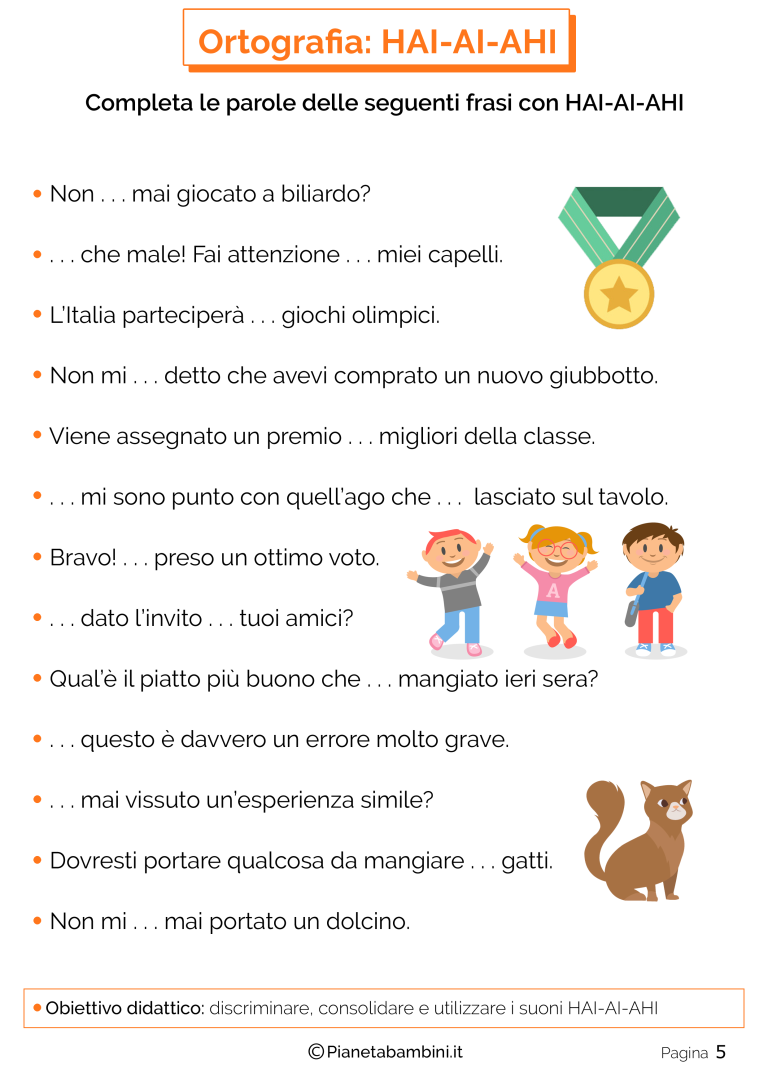 Schede Didattiche sull'H da Stampare | PianetaBambini.it