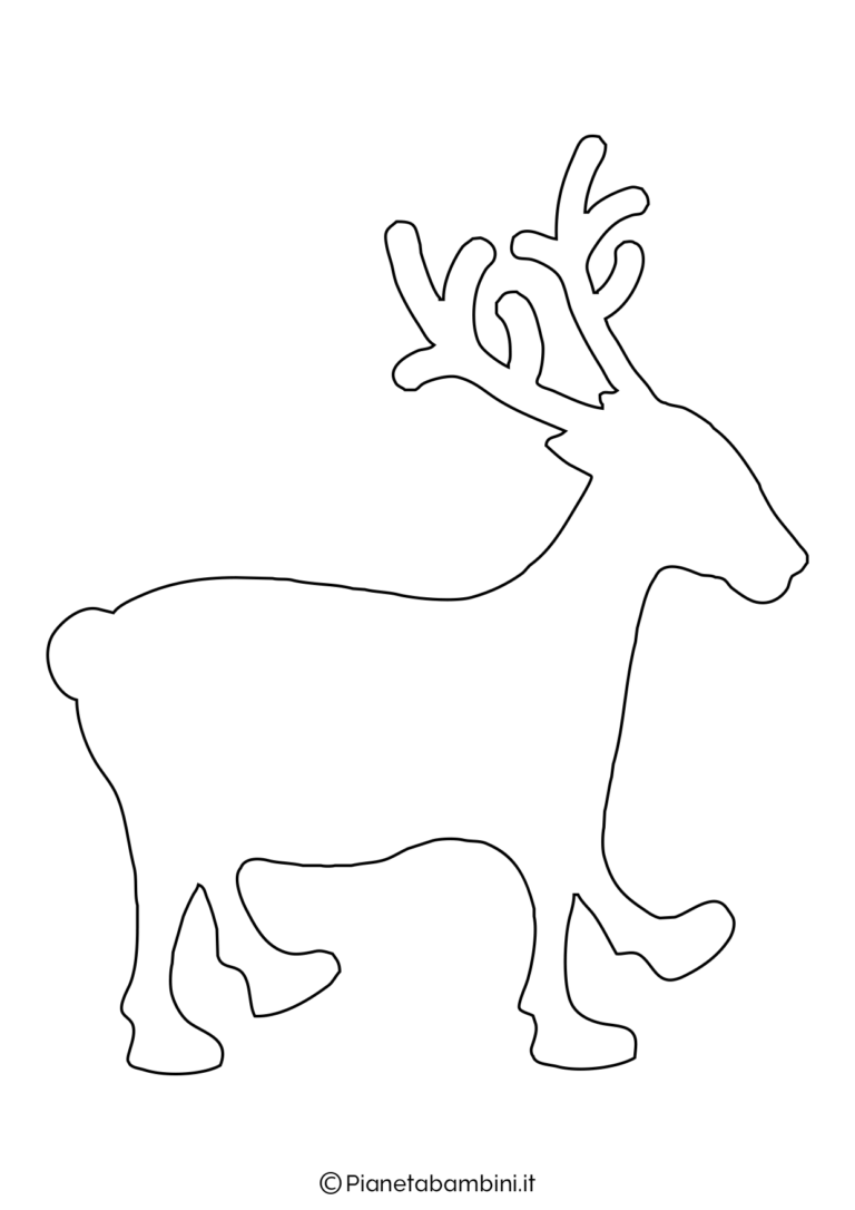 34 Sagome di Renne da Stampare e Ritagliare | PianetaBambini.it