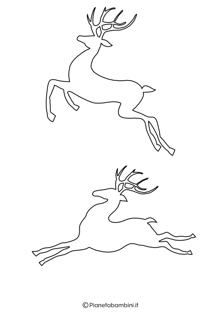 34 Sagome di Renne da Stampare e Ritagliare | PianetaBambini.it