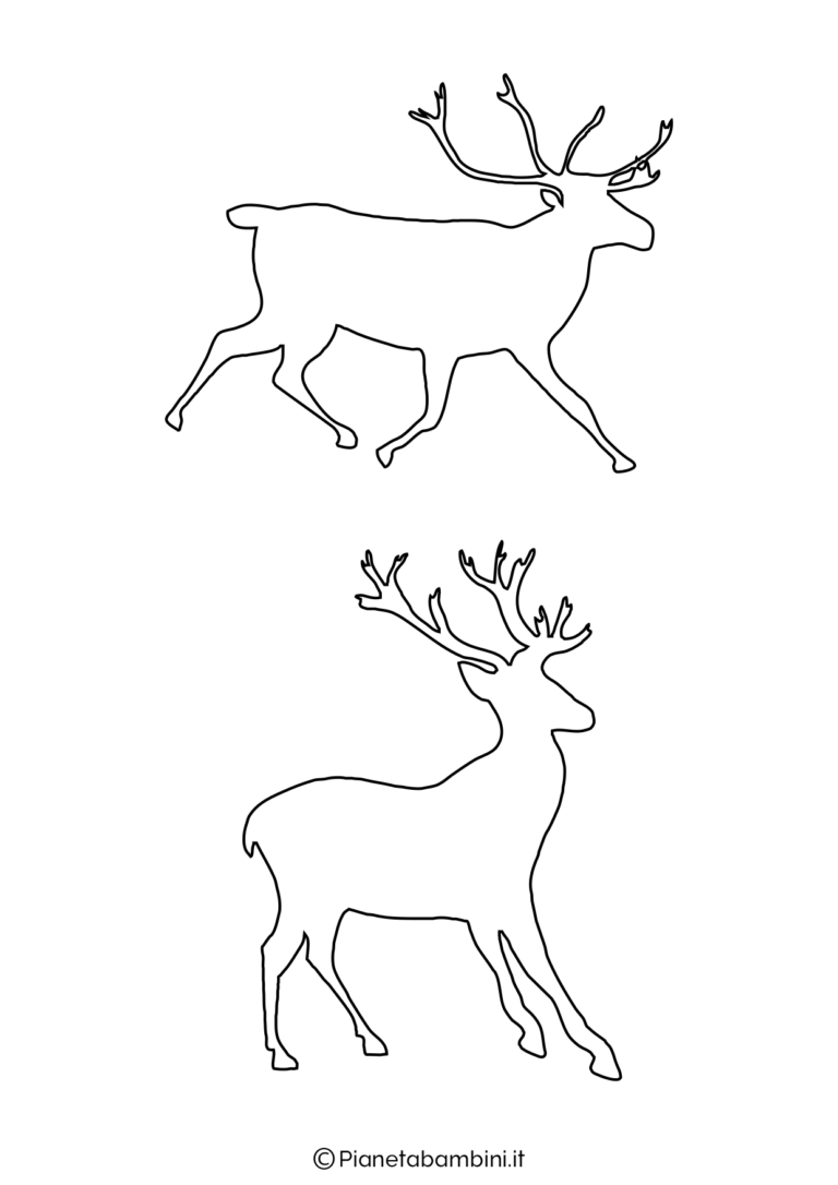 34 Sagome di Renne da Stampare e Ritagliare | PianetaBambini.it