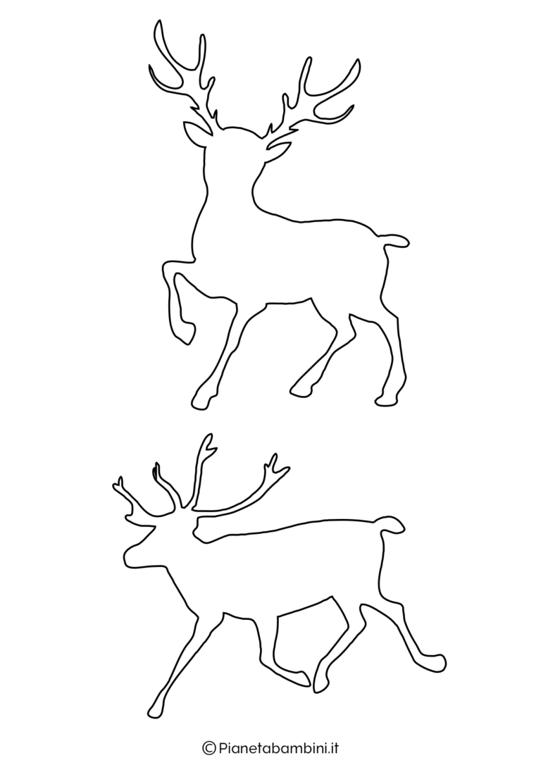 34 Sagome di Renne da Stampare e Ritagliare | PianetaBambini.it