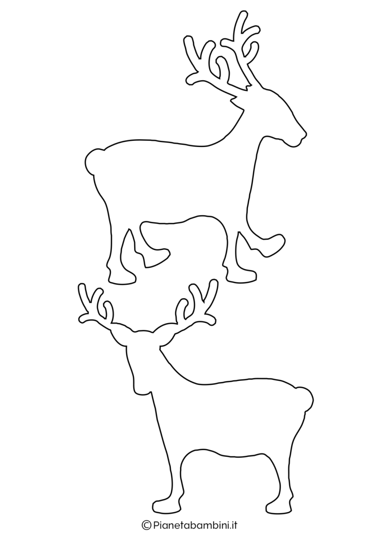 34 Sagome di Renne da Stampare e Ritagliare | PianetaBambini.it