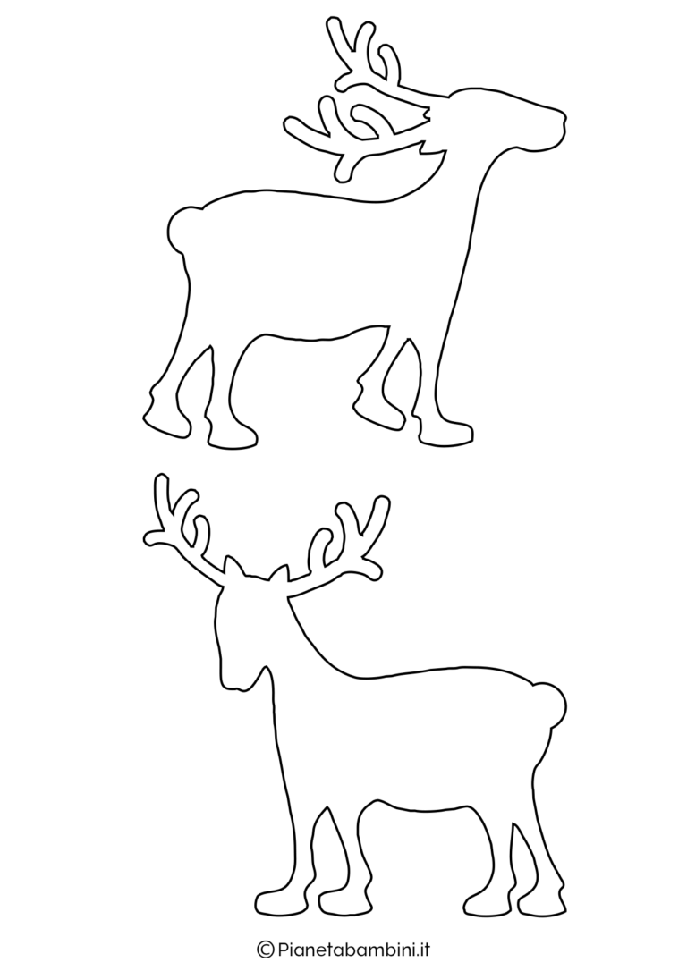 34 Sagome di Renne da Stampare e Ritagliare | PianetaBambini.it