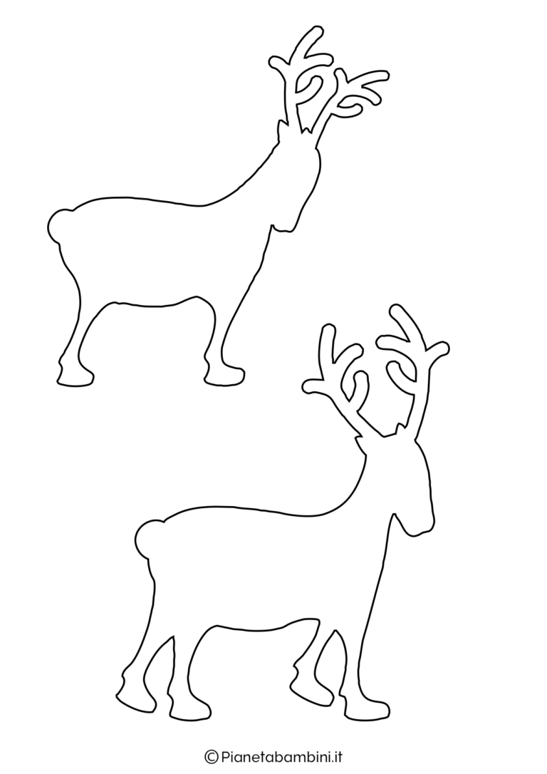 34 Sagome di Renne da Stampare e Ritagliare | PianetaBambini.it