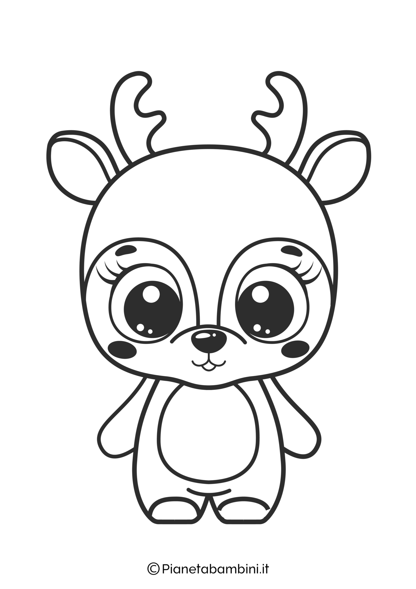 60 Disegni di Renne di Babbo Natale da Colorare | PianetaBambini.it