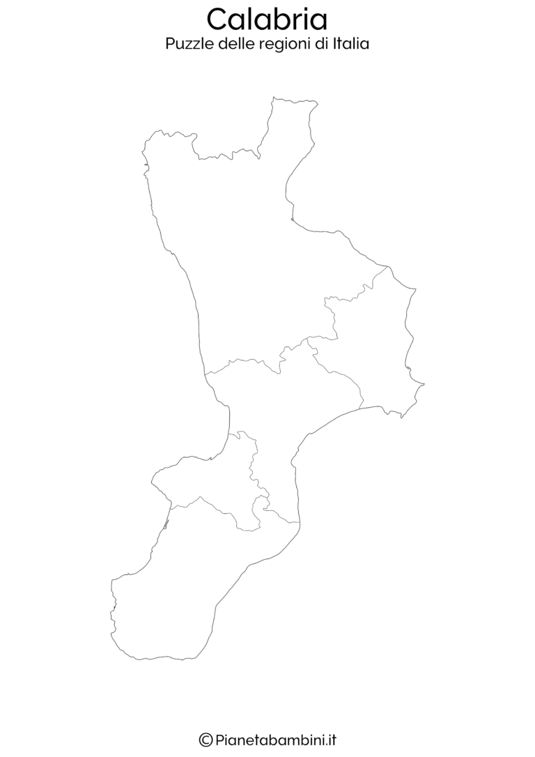 Puzzle delle Regioni d'Italia da Stampare | PianetaBambini.it