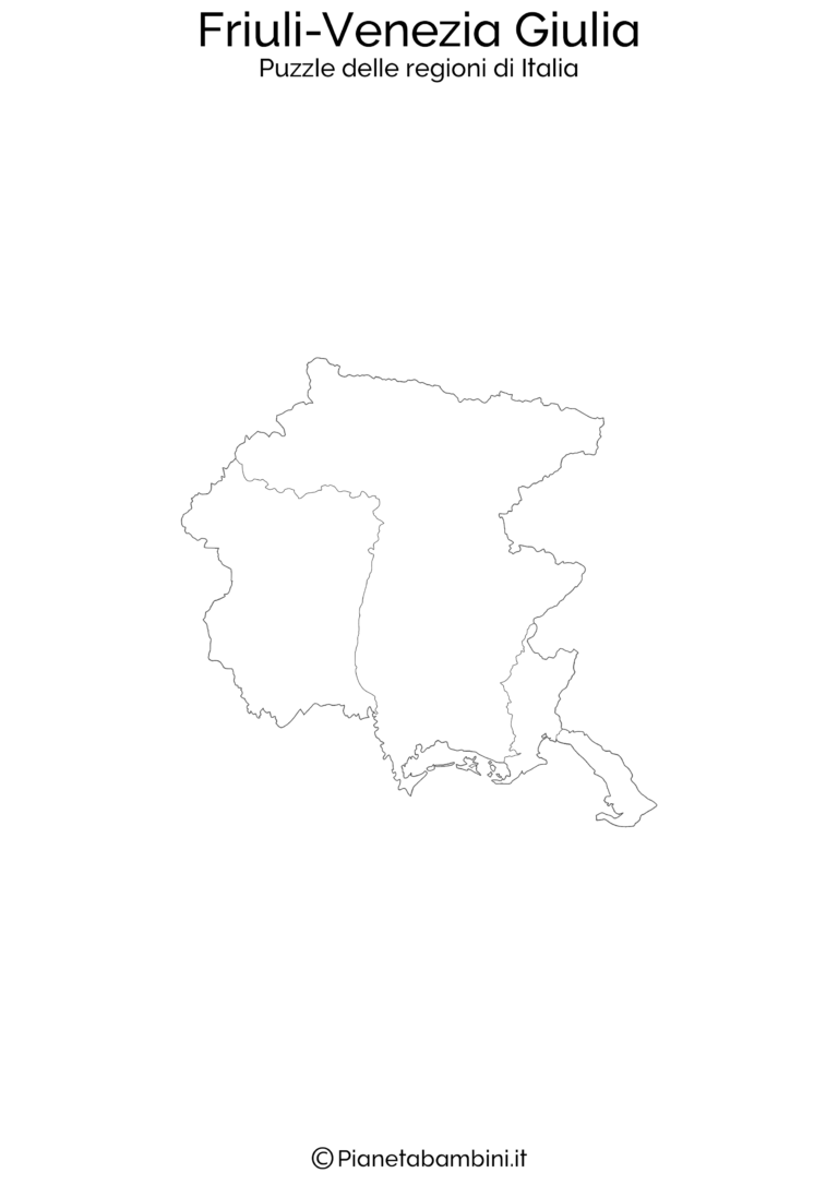Puzzle delle Regioni d'Italia da Stampare | PianetaBambini.it