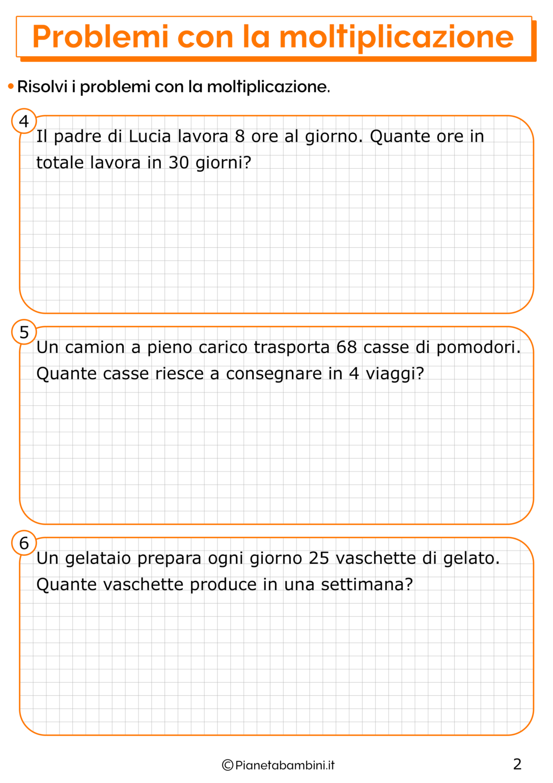 40 Problemi con la Moltiplicazione per la Scuola Primaria ...