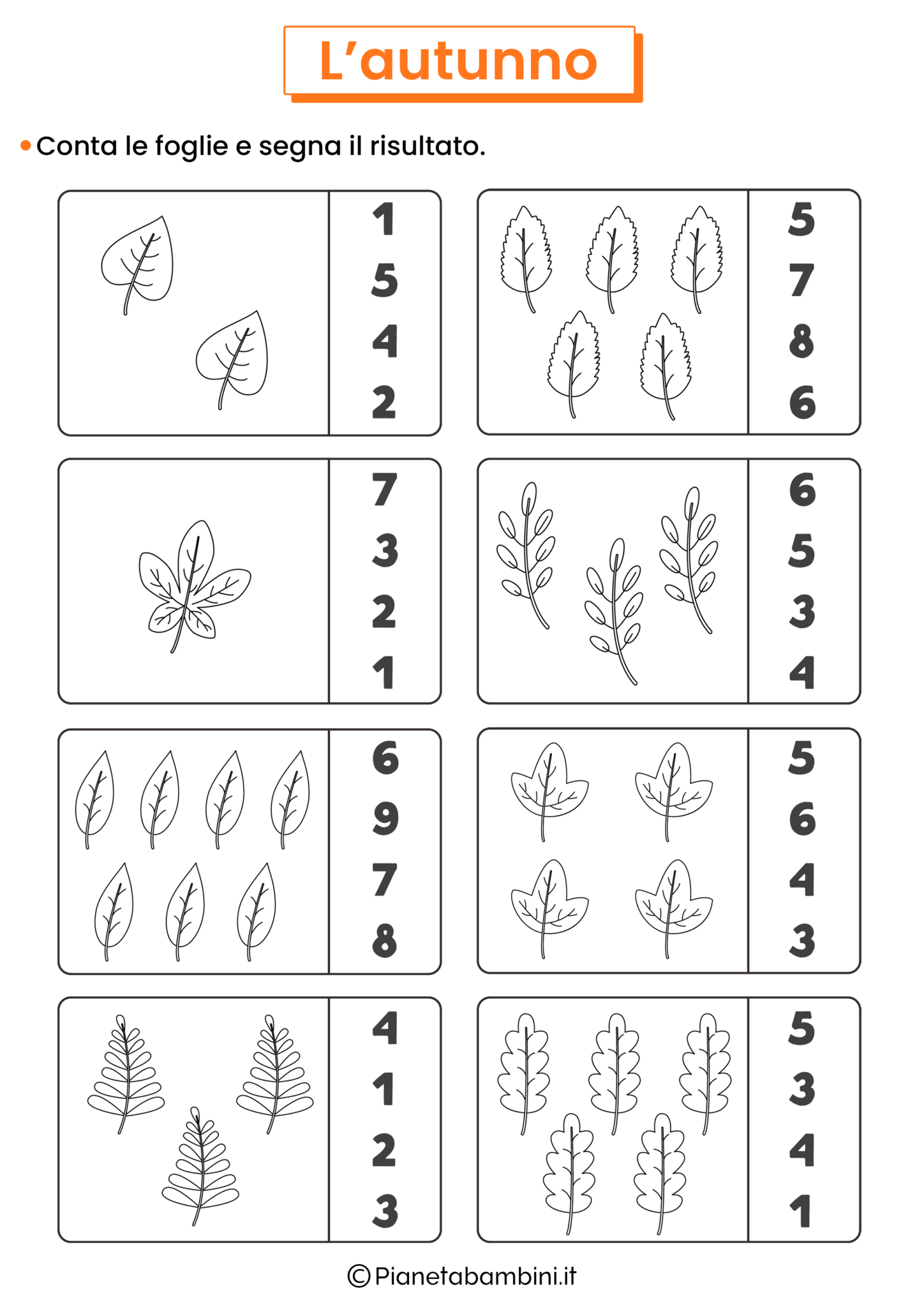 Schede Didattiche sull'Autunno per la Scuola Primaria | PianetaBambini.it
